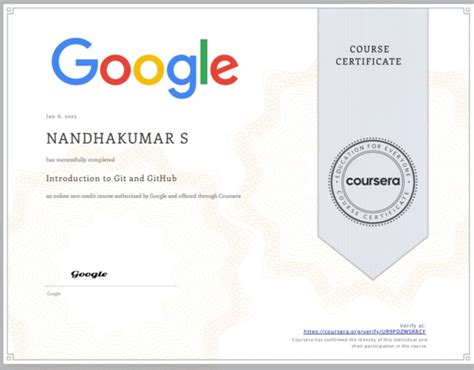 Nandha Kumar S On Linkedin Git Github Versioncontrol Softwaredevelopment Coursera