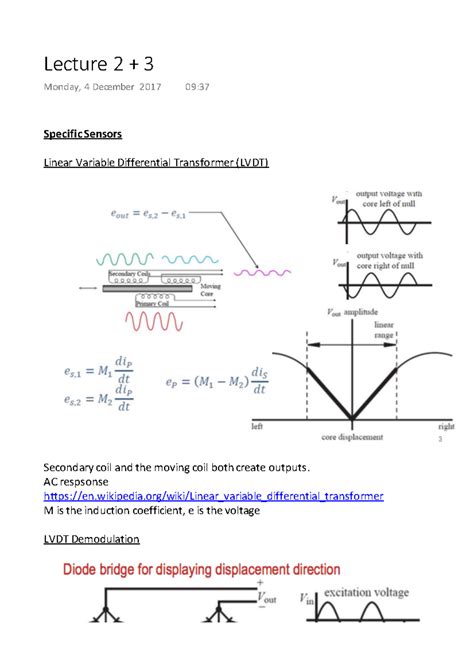 Mechatronics Lecture Lecture Monday December Specific Sensors