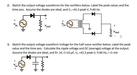 solved 2 sketch the output voltage waveforms for the
