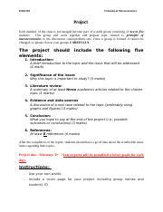 ECON 202 Project 1 1 Docx ECON 202 Principles Of Microeconomics Project Each Member Of The