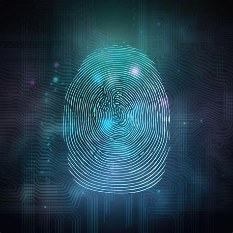 Premium Ai Image Holographic Digital Fingerprint Cyber Security