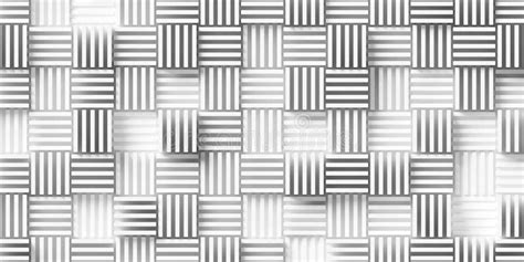 Grid Of Randomly Offset White Cube Boxes Or Blocks Made From Lines
