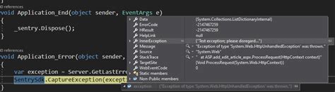 Sentry Not Logging Errors In Webforms App Stack Overflow