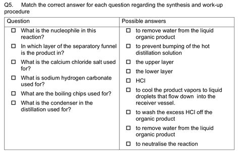 Solved Q5 Match The Correct Answer For Each Question