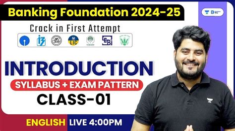 Banking Foundation Batch Class 01 Introduction Syllabus Exam Pattern English Vishal