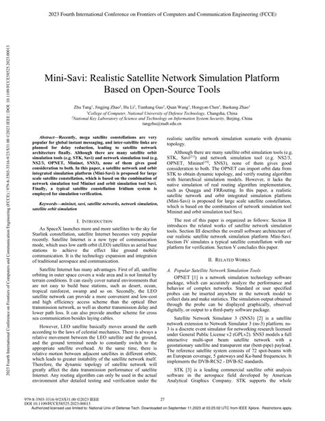 pdf mini savi realistic satellite network simulation platform based