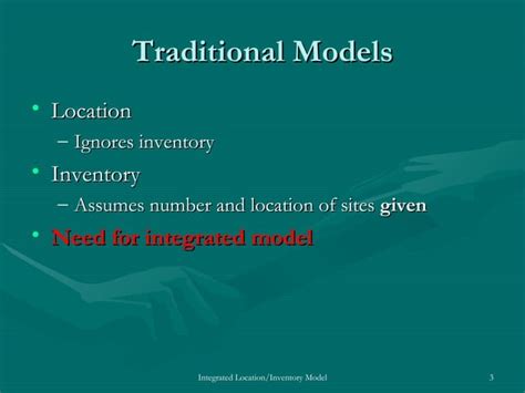 An Integrated Location Inventory Model Ppt