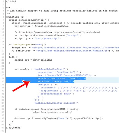 Setting Default Properties For The Mathjax Module For Drupal Adam Siembida Personal Webpage