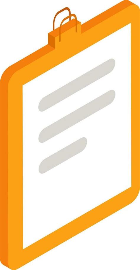 Isometric Clipboard Element On White Background 25077141 Vector Art At