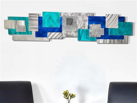 Metal Wall Art Large Geometric Art Abstract 3d Wall Etsy