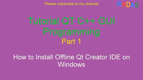 QT C GUI Tutorial How To Install Offline Qt Creator IDE On Windows YouTube
