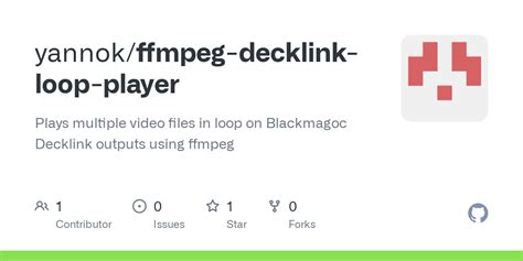 Github Yannokffmpeg Decklink Loop Player Plays Multiple Video Files