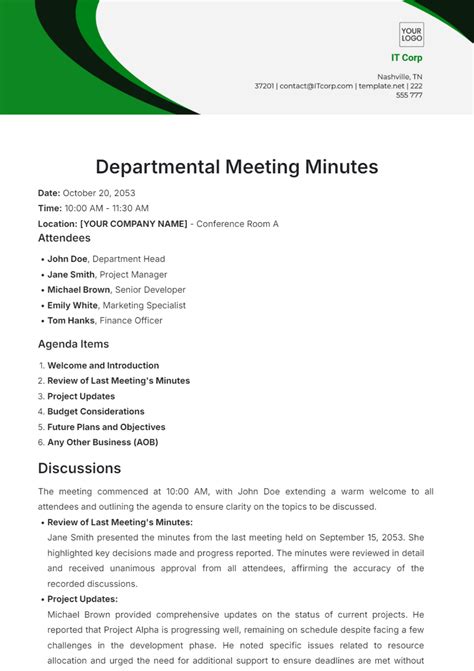 Free Addendum To Meeting Minutes Template To Edit Online