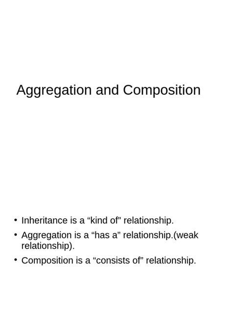 Aggregation And Composition Pdf Object Oriented Programming Programming Paradigms