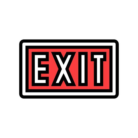 Exit Close Color Icon Vector Illustration Vector Art At Vecteezy