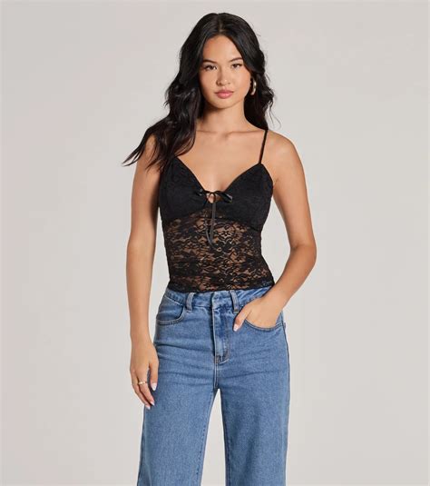 Lace Black Tops And Windsor
