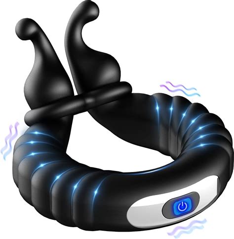 Rechargeable Penis Rings 10 Vibration Modes Licking And Rotating Portable