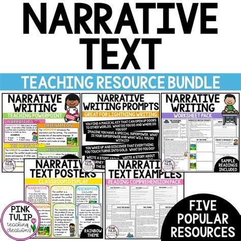 Narrative Text Reading And Writing Bundle Narrative Writing Prompts Writing Bundle