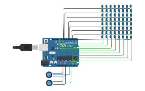 Circuit Design 258x8 Led Matrix Tinkercad