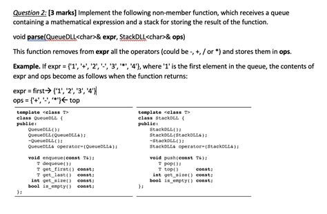 solved question 2 [3 marks] implement the following