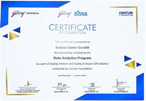 Dataanalytics Centumfoundation Godrejinfotech Samir Kokate
