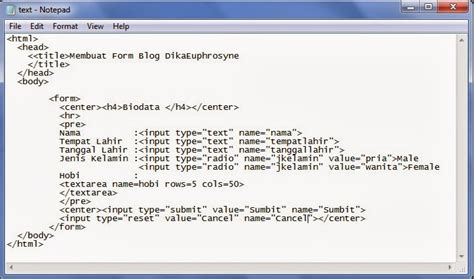 Mengenal Dan Belajar Menulis Kode HTML Dika AW