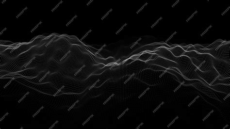 Premium Vector Wave Of Particles Abstract Background With A Dynamic Wave Big Data