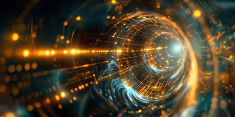Premium Photo Quantum Computing Core Futuristic Design Abstract Technology Background