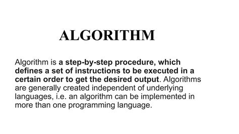 Algorithm And Its Notationscomplexitiesppt