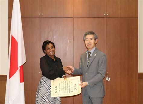 Presentation Of Ambassadors Commendation To Dr Purity Kiura Embassy