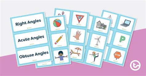 Classifying Angles Sorting Activity Teach Starter