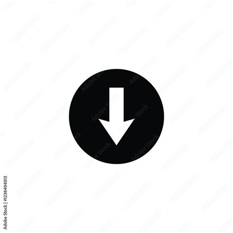 Down Arrow Icon Minimal Vector Symbol For Navigation Uiux Web And App Design Directional