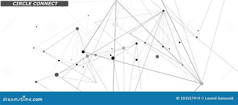 Abstract Technology Triangle Pattern Connection Structure Vector Science Background Stock