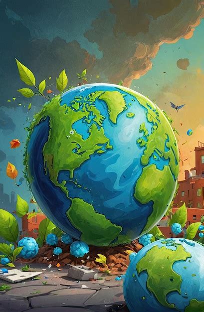 Premium Photo Earth Theme Earth Day With Generative Ai