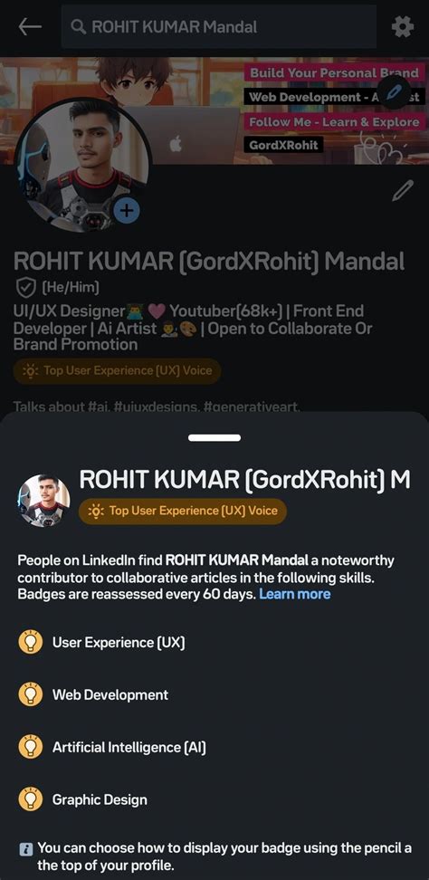 Rohit Kumar Mandal On Linkedin Linkedintopvoice Ux Webdevelopment Ai Graphicdesign