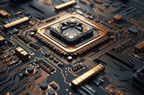 Premium Photo A Magnified Image Of The Inside Of A Computer Chip