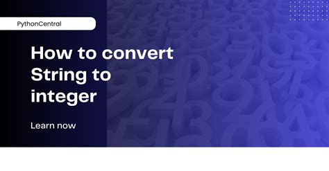 Convert String To Integer Python Python Central