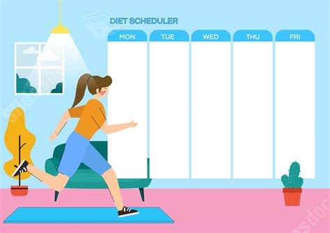 Sheet Illustrating An Exercise Plan For Weight Loss Word Template And