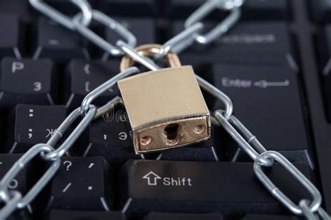 Lock And Keyboard Stock Photo Image Of Shut Padlock 46269970