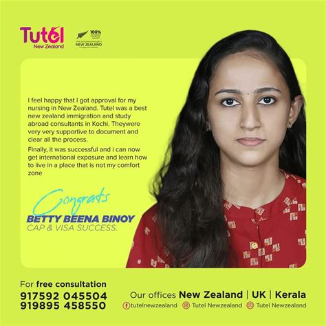 Congratulations Betty Beena Binoy For Tutel New Zealand