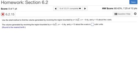 Solved Use The Shell Method To Find The Volume Generated By