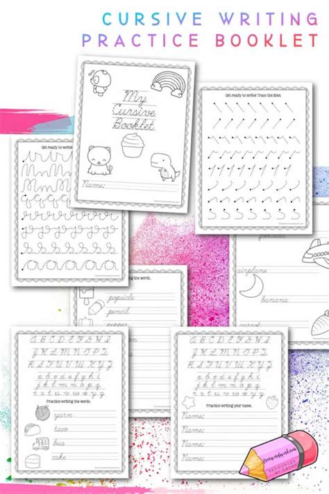 Cursive Writing Practice Booklet Free Word Work