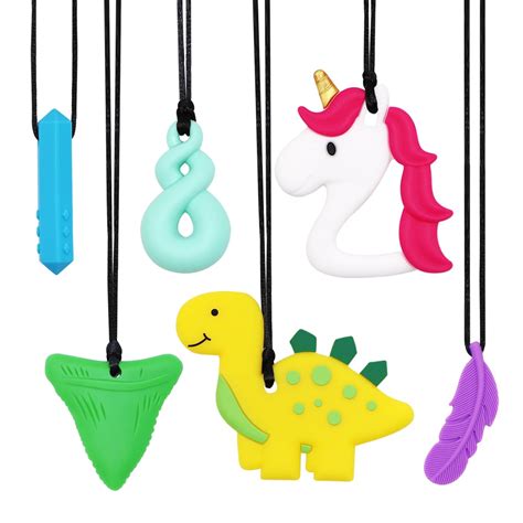 Chewy Necklaces Sensory 6 Pack Chewable Necklace For
