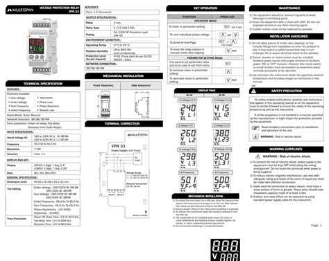 Voltage Protection Relay Vpr 33 At Best Price In Ahmedabad By Multispan Control Instruments