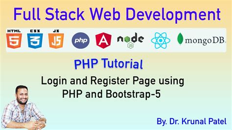 Full Stack Web Development Login And Register Page Using Php And