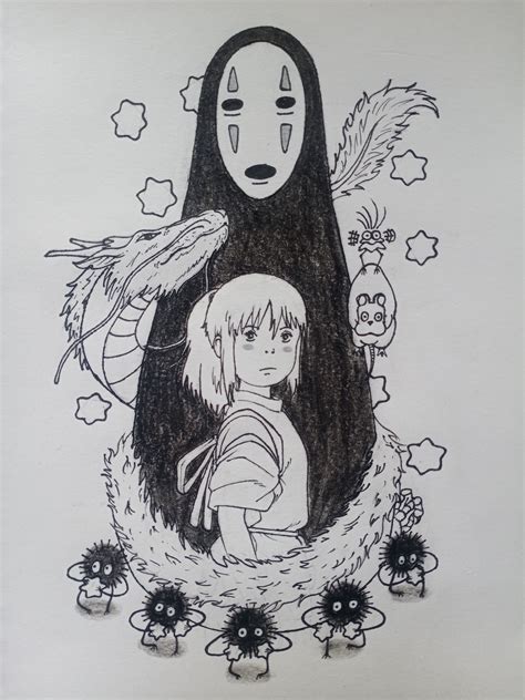 Spirited Away Anime Movie Drawing Spirited Away Draw Spirited Away