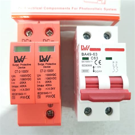 [bÁn BuÔn]chống Sét Dc 1000v 2p 40ka Lw Và Át Dc 1000v 16a đến 63a Lw