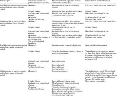 key elements of each participant derived scenario space download