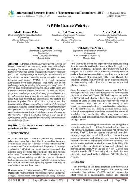 P2p File Sharing Web App Pdf