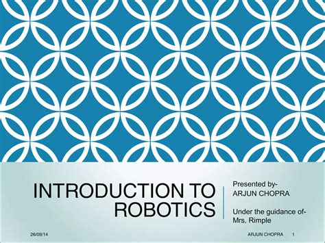 Robotics Ppt Robotics Technology And Computing